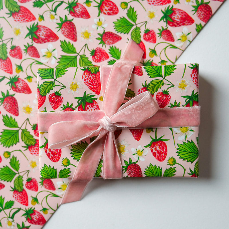 Strawberry Fields Wrapping Paper | Pretty Wrapping Paper | HUTCH London
